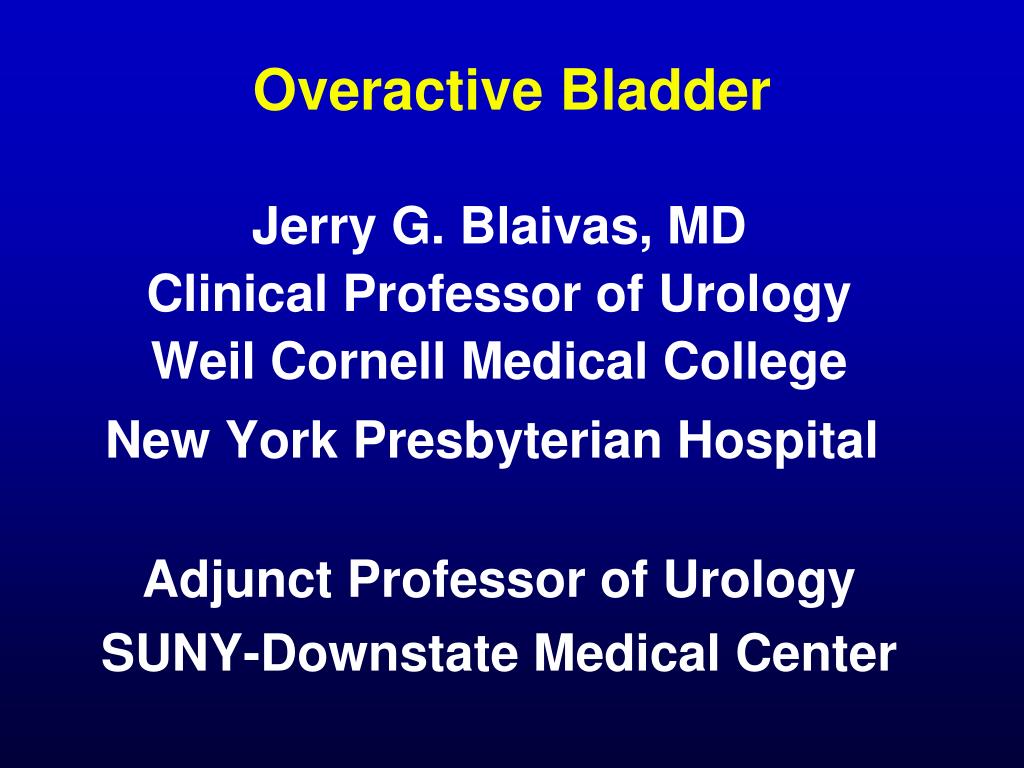 PPT - Overactive Bladder PowerPoint Presentation, free download - ID:6996466