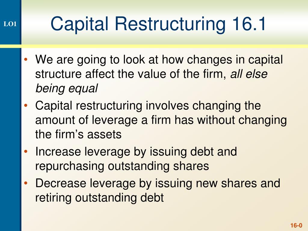 PPT - Capital Restructuring 16.1 PowerPoint Presentation, free download ...