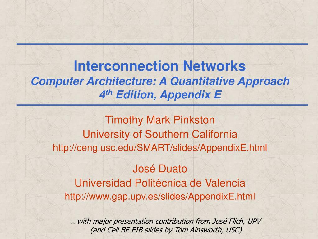 PPT - Interconnection Networks Computer Architecture: A Quantitative ...
