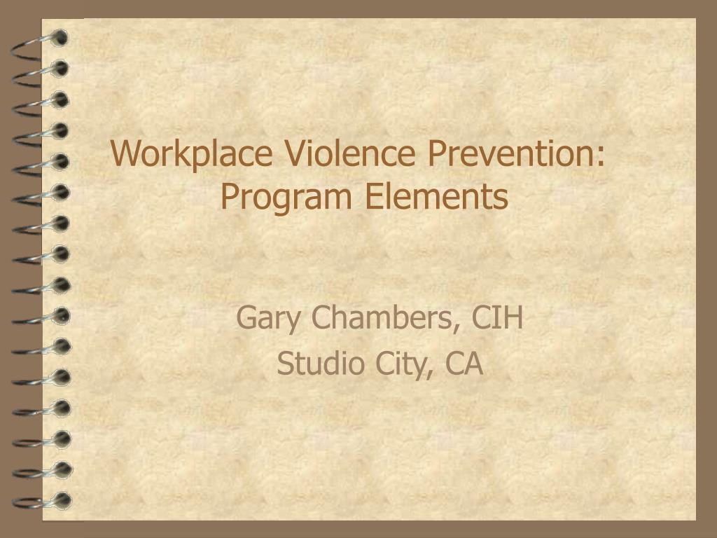 PPT - Workplace Violence Prevention: Program Elements PowerPoint ...