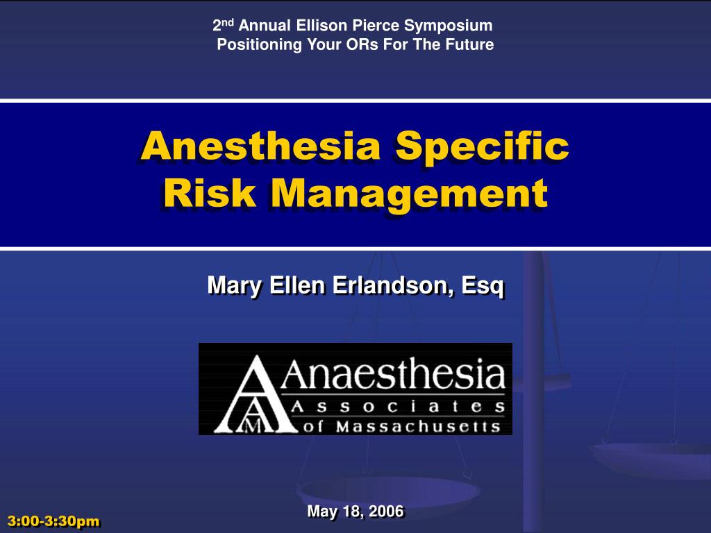 PPT - Anesthesia Specific Risk Management PowerPoint Presentation, free ...