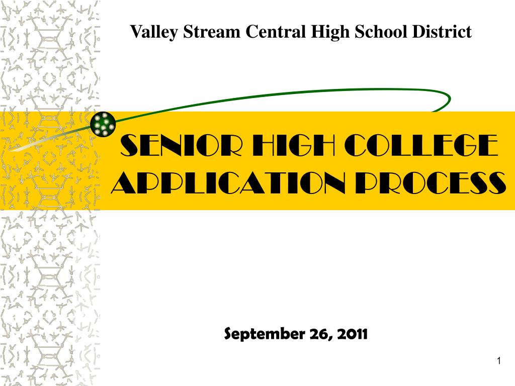 PPT - SENIOR HIGH COLLEGE APPLICATION PROCESS PowerPoint Presentation ...