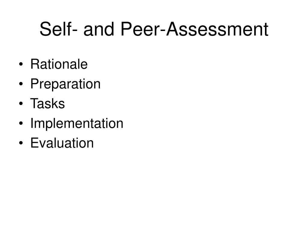 PPT - Self- and Peer-Assessment PowerPoint Presentation, free download ...