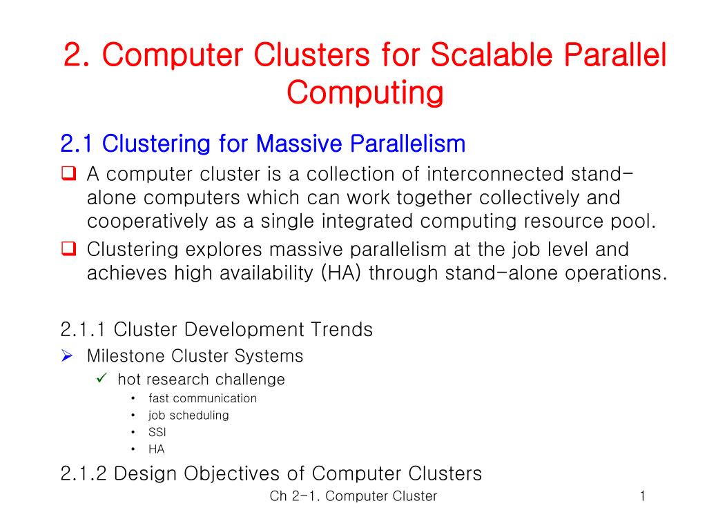 PPT - 2. Computer Clusters for Scalable Parallel Computing PowerPoint Presentation - ID:7012151