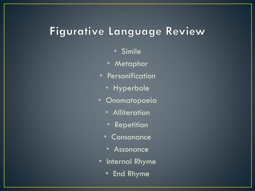 PPT - Figurative Language Review PowerPoint Presentation, free download ...