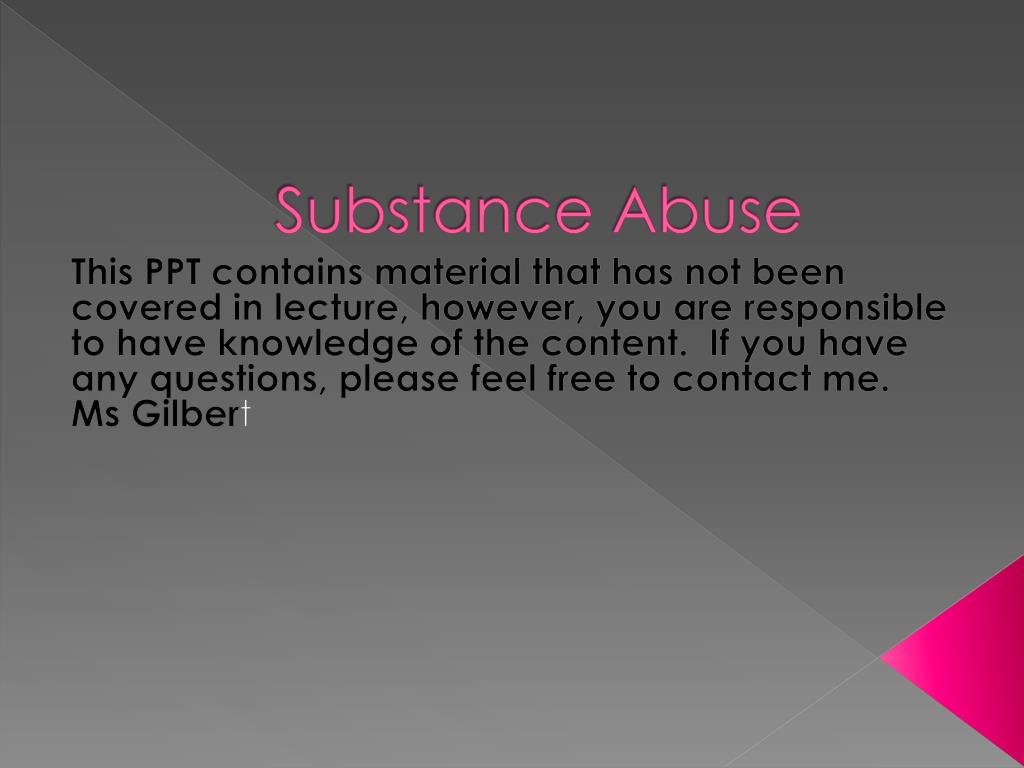 PPT - Substance Abuse PowerPoint Presentation, free download - ID:7014391