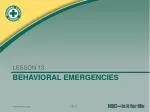 PPT - Behavioral Emergencies PowerPoint Presentation, free download ...