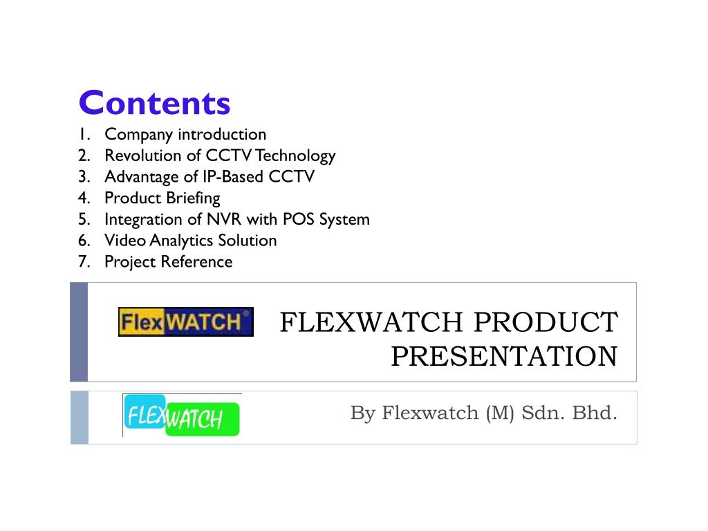 PPT - FLEXWATCH PRODUCT PRESENTATION PowerPoint Presentation, free ...