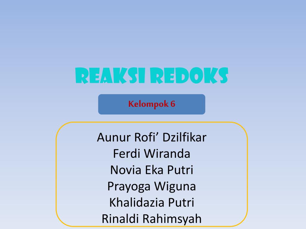 PPT - Reaksi Redoks PowerPoint Presentation, free download - ID:7018645