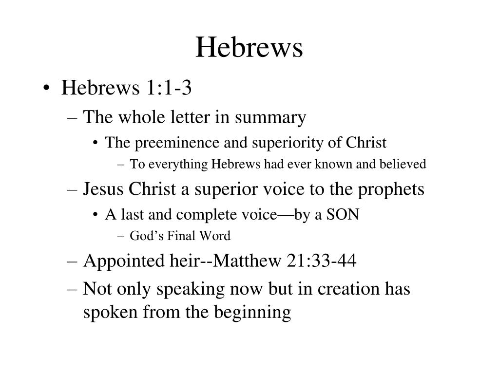 PPT - Hebrews PowerPoint Presentation, free download - ID:7022966