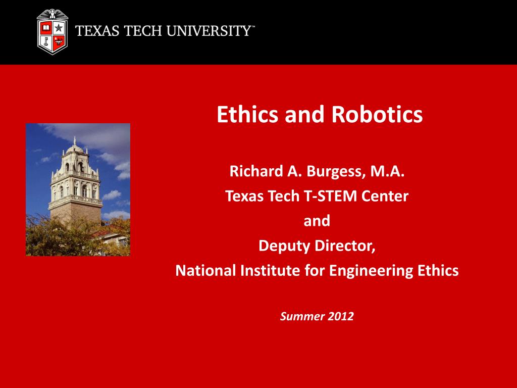 PPT - Ethics and Robotics PowerPoint Presentation, free download - ID ...