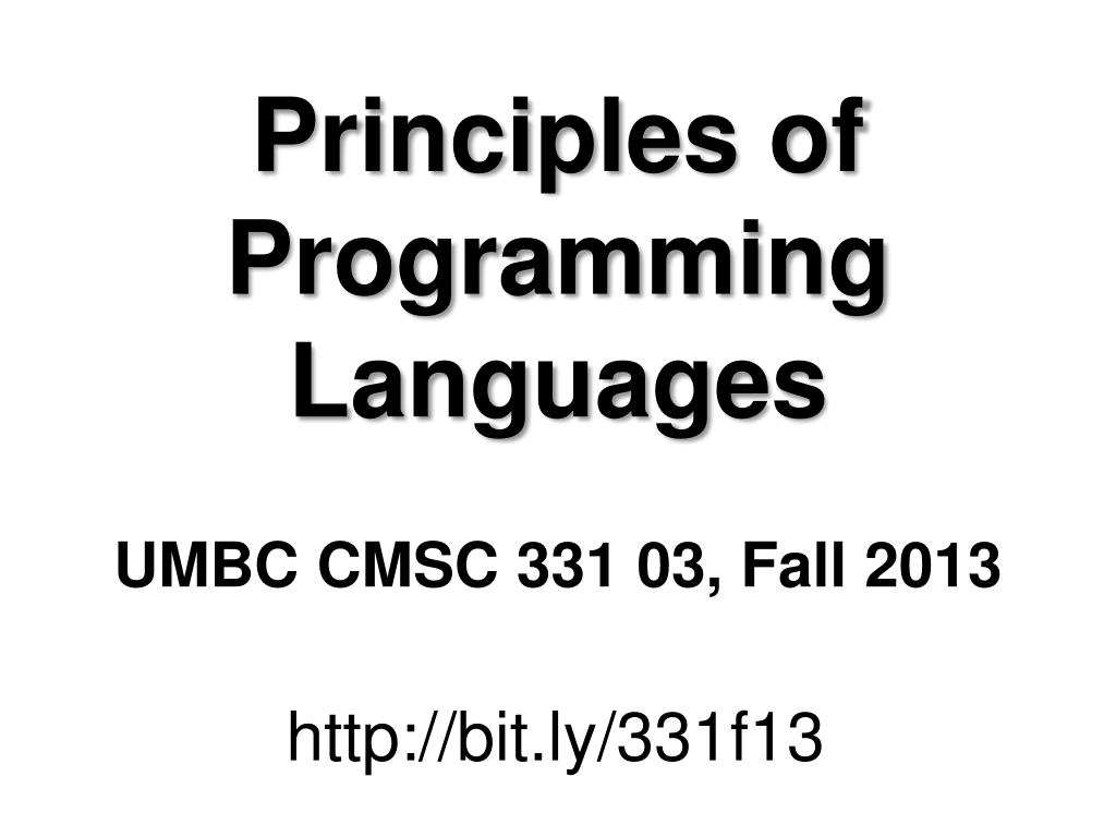 PPT - Principles of Programming Languages PowerPoint Presentation, free ...