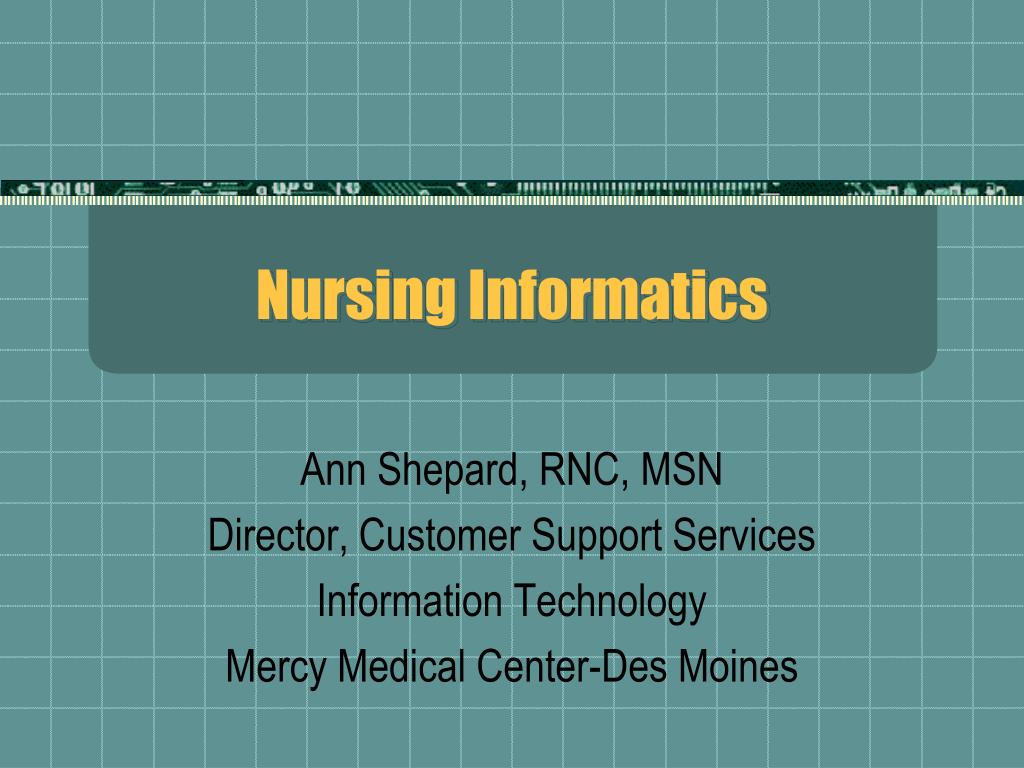PPT - Nursing Informatics PowerPoint Presentation, free download - ID ...