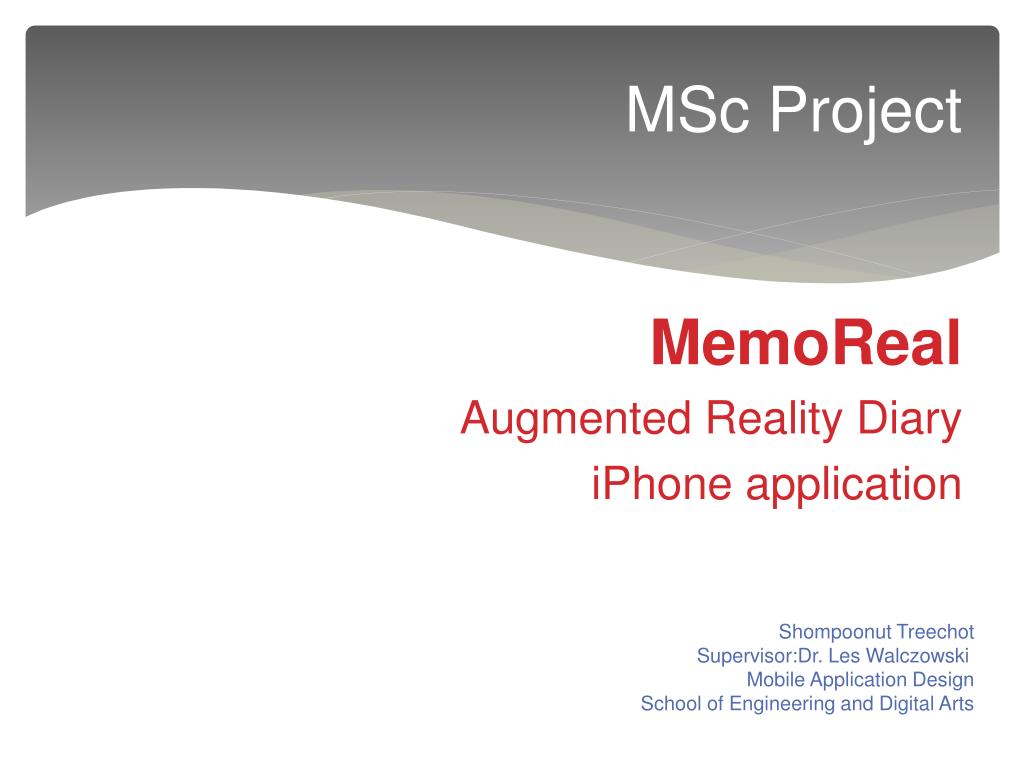 PPT - MSc Project PowerPoint Presentation, free download - ID:7034474