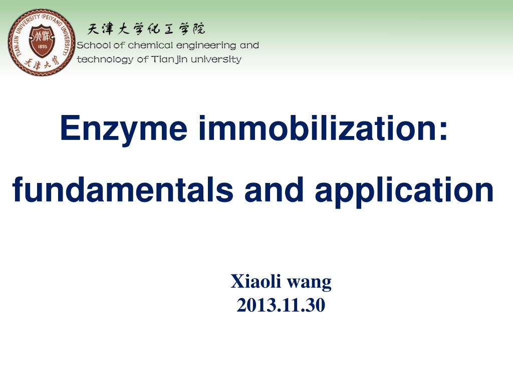 PPT - Enzyme immobilization: fundamentals and application PowerPoint ...