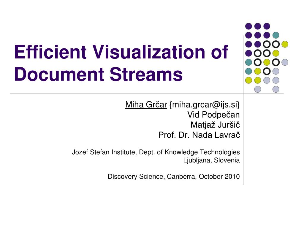 PPT - Efficient Visualization of Document Streams PowerPoint ...