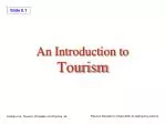 PPT - Introduction to Tourism PowerPoint Presentation, free download ...