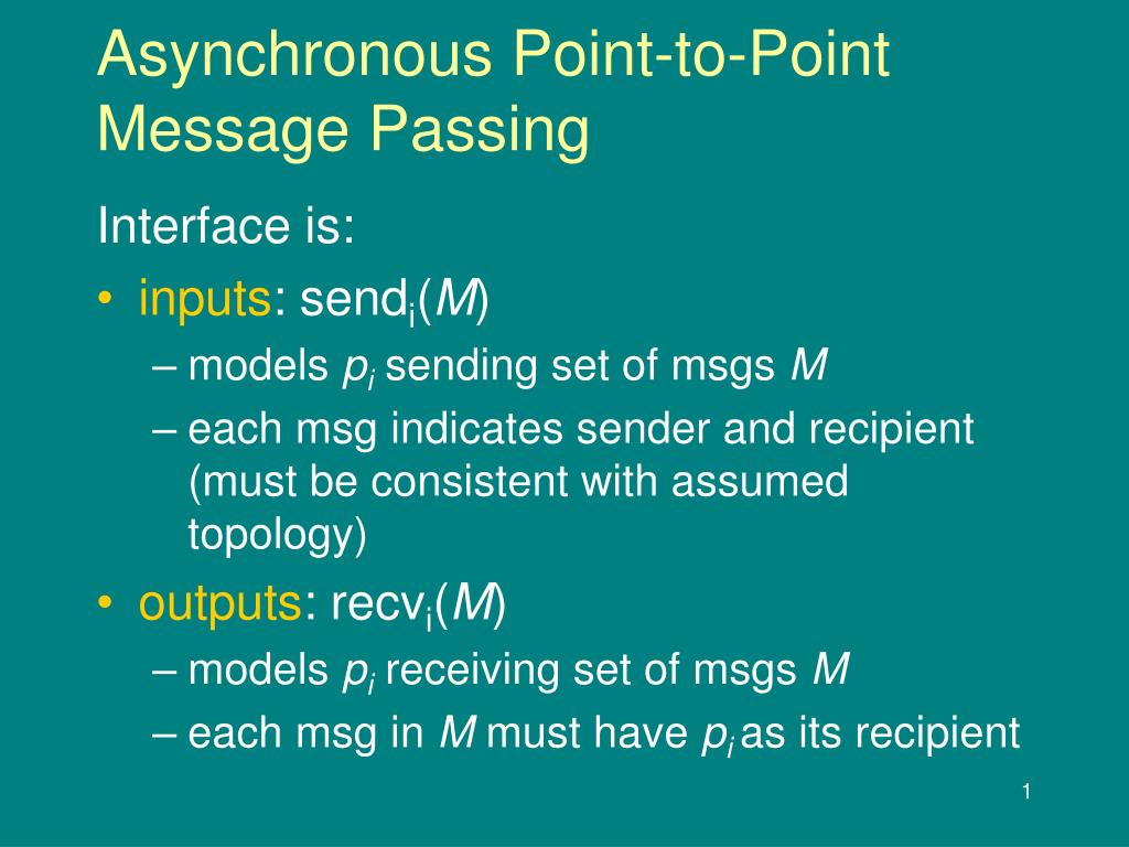 PPT - Asynchronous Point-to-Point Message Passing PowerPoint ...