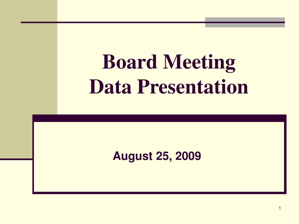 PPT - Board Meeting Data Presentation PowerPoint Presentation, free ...