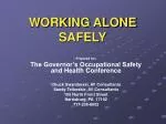 PPT - Working Alone Safely PowerPoint Presentation, free download - ID ...