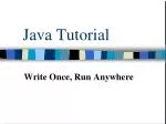 PPT - Java Tutorial PowerPoint Presentation, free download - ID:8922636