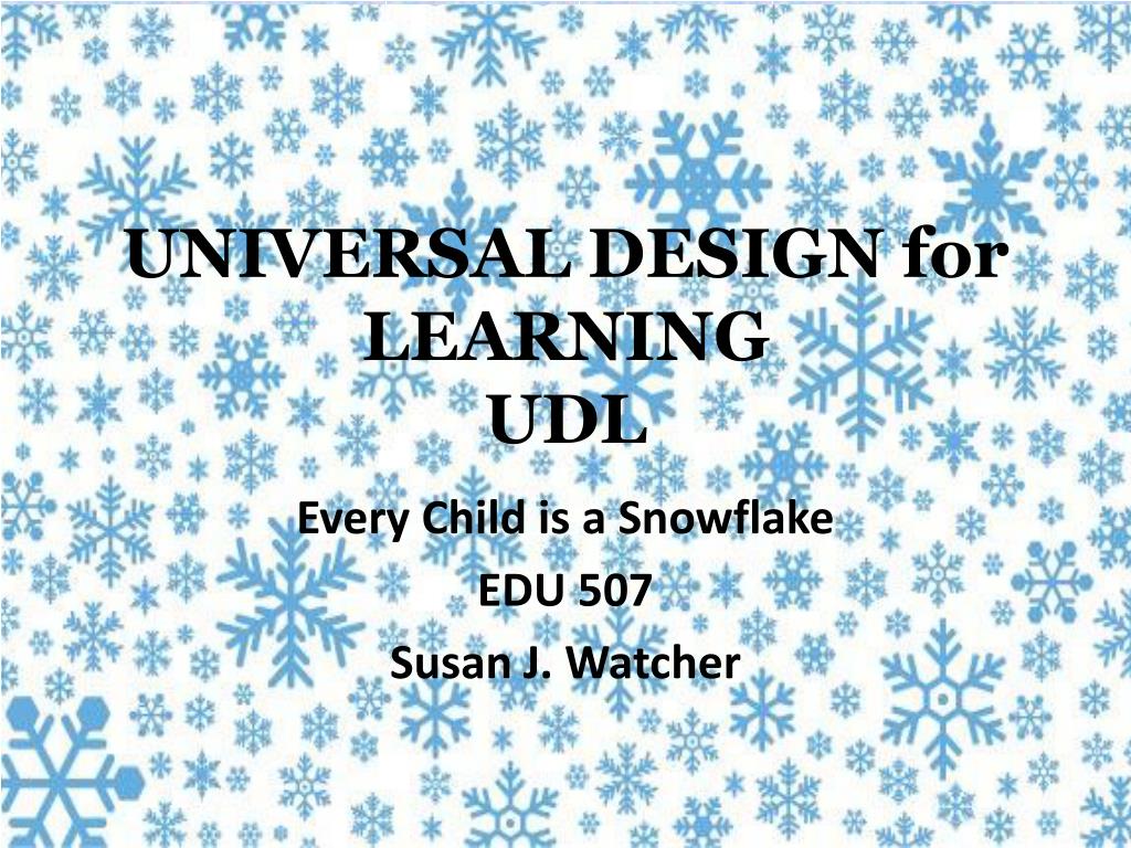 PPT - UNIVERSAL DESIGN for LEARNING UDL PowerPoint Presentation, free ...