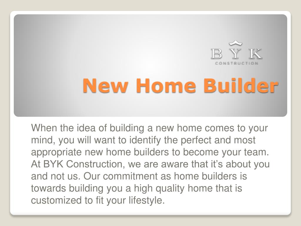PPT - New Home Builder PowerPoint Presentation, free download - ID:7051964