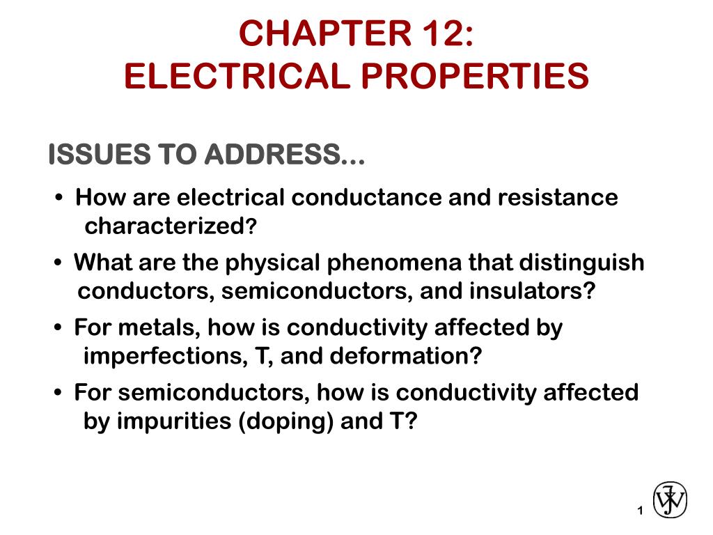 PPT - CHAPTER 12: ELECTRICAL PROPERTIES PowerPoint Presentation, free ...