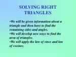 PPT - 1.5 Solving Right Triangles PowerPoint Presentation, free ...