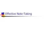 PPT - Effective Note-Taking PowerPoint Presentation, free download - ID ...