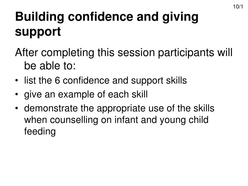 PPT - Building confidence and giving support PowerPoint Presentation ...