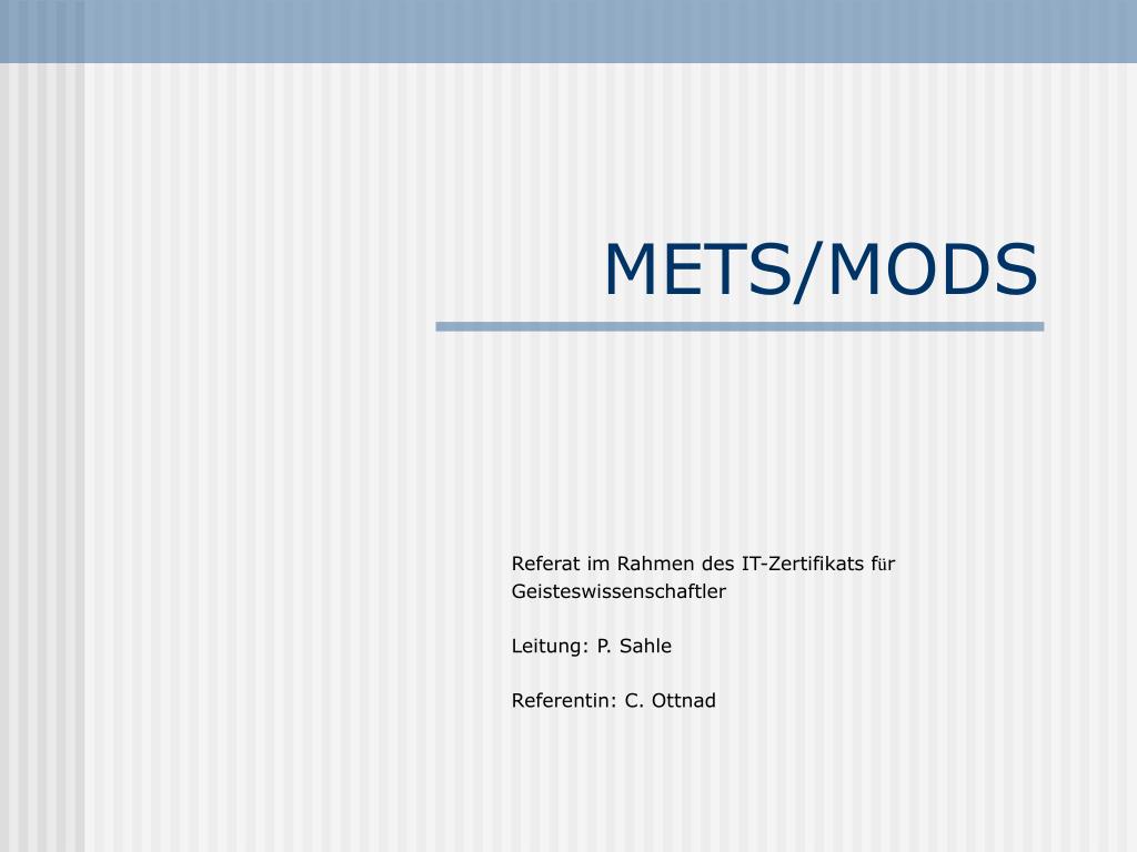 PPT - METS/MODS PowerPoint Presentation, free download - ID:7055189
