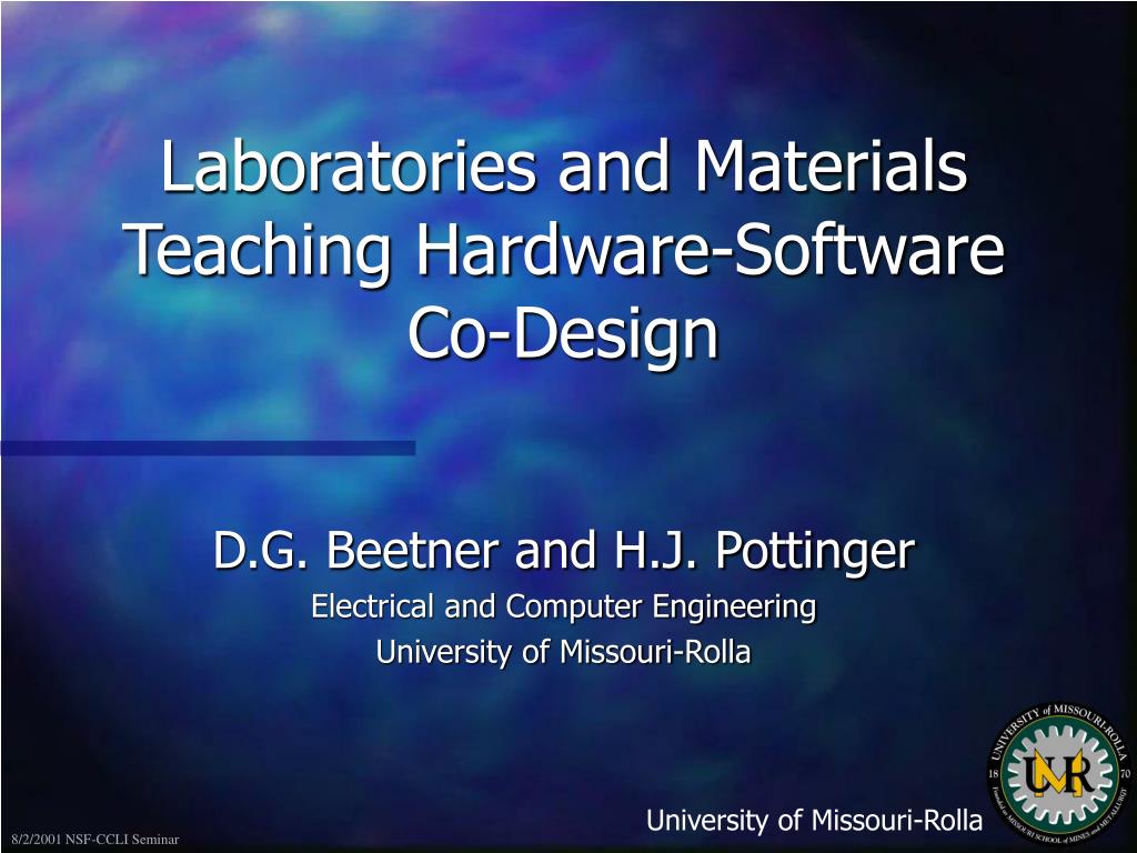 PPT - Laboratories and Materials Teaching Hardware-Software Co-Design ...