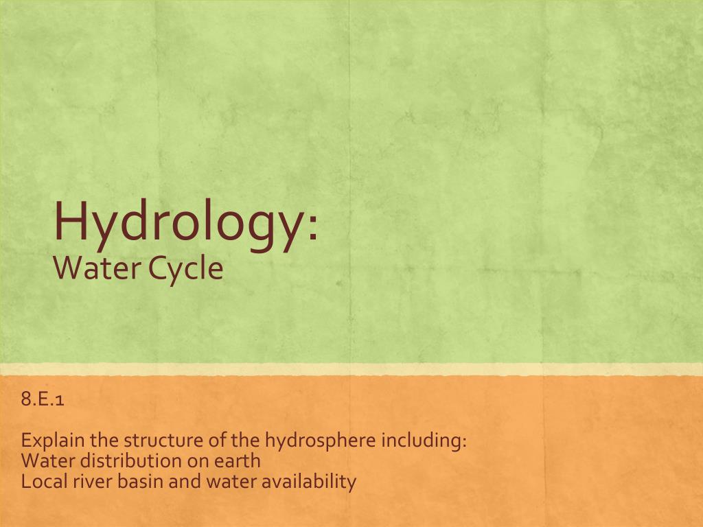 PPT - Hydrology: Water Cycle PowerPoint Presentation, free download ...