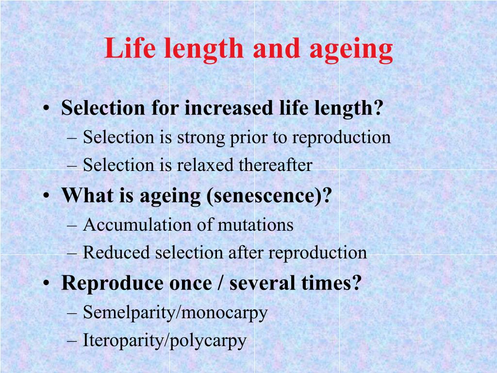 PPT - Life length and ageing PowerPoint Presentation, free download ...