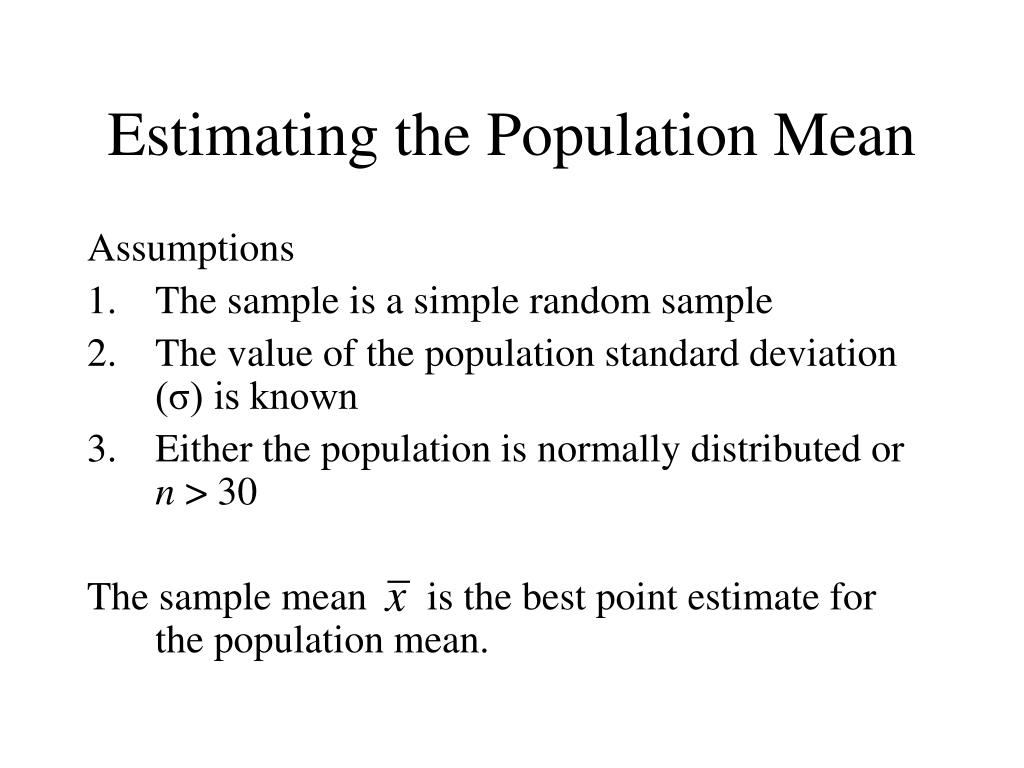 PPT - Estimating the Population Mean PowerPoint Presentation, free ...