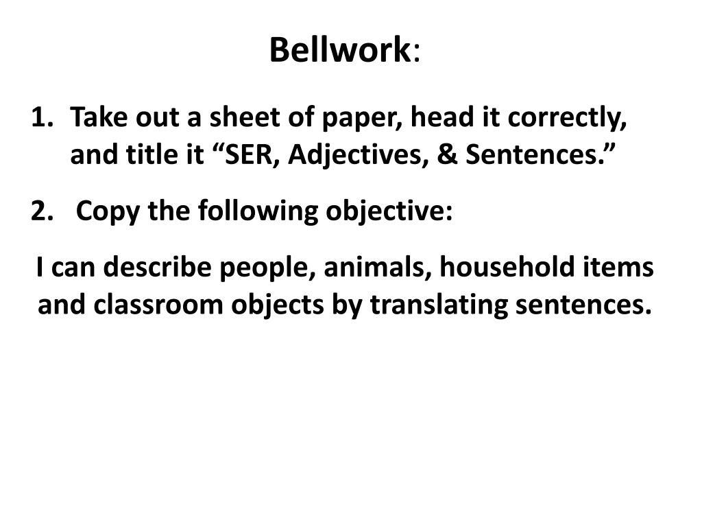 PPT - Bellwork : PowerPoint Presentation, free download - ID:7061117