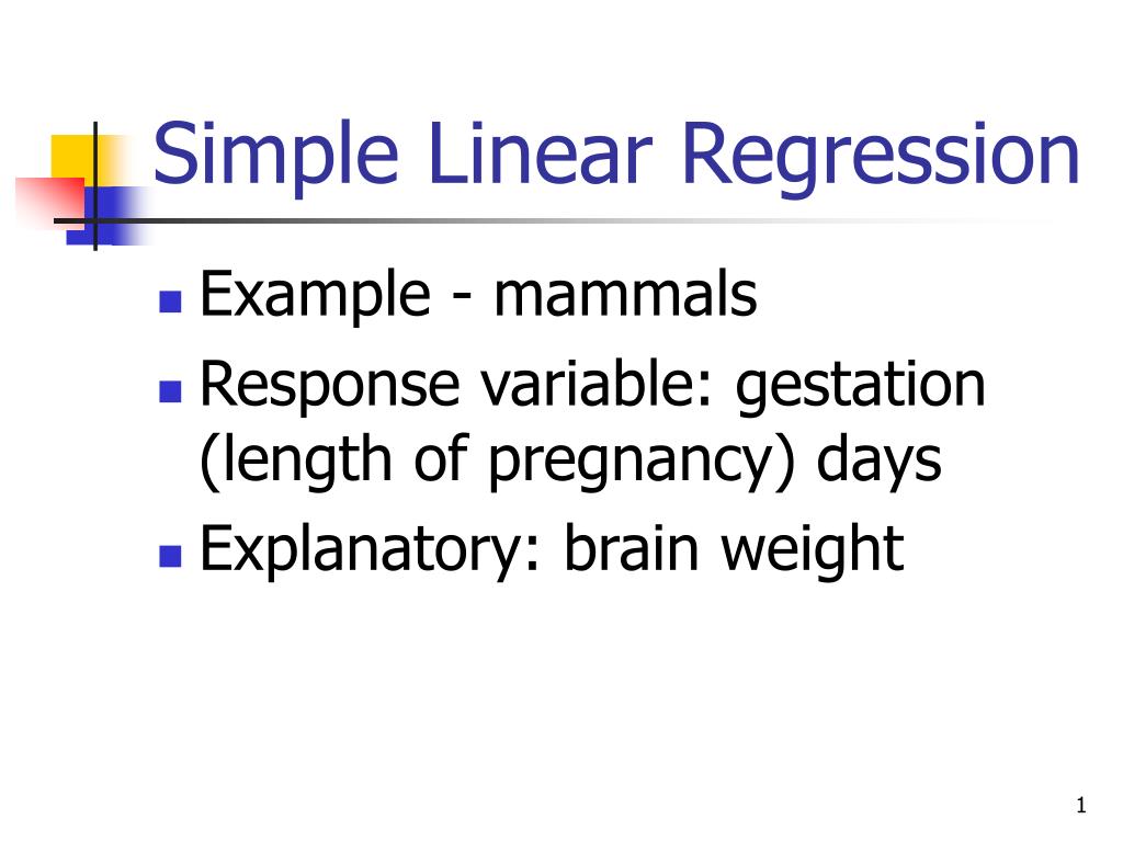 PPT - Simple Linear Regression PowerPoint Presentation, free download ...