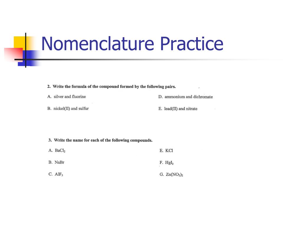 PPT - Nomenclature Practice PowerPoint Presentation, free download - ID ...