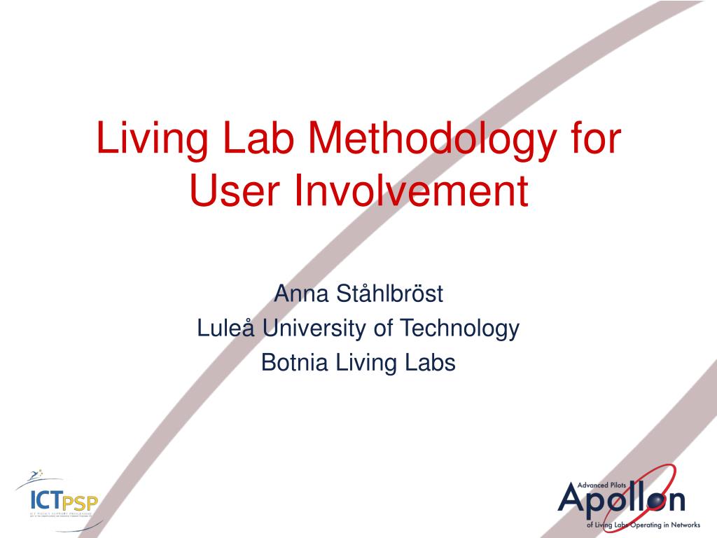 PPT - Living Lab Methodology for User Involvement PowerPoint ...
