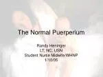 PPT - NORMAL PUERPERIUM PowerPoint Presentation, free download - ID:9406975
