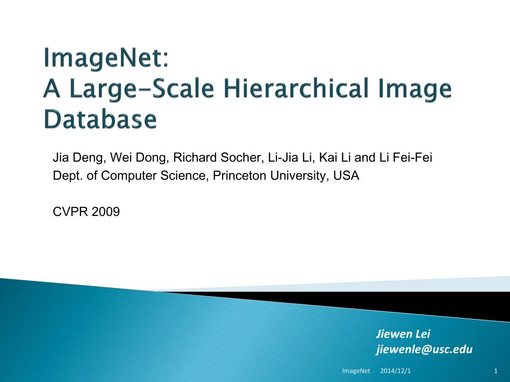 PPT - ImageNet : A Large-Scale Hierarchical Image Database PowerPoint ...