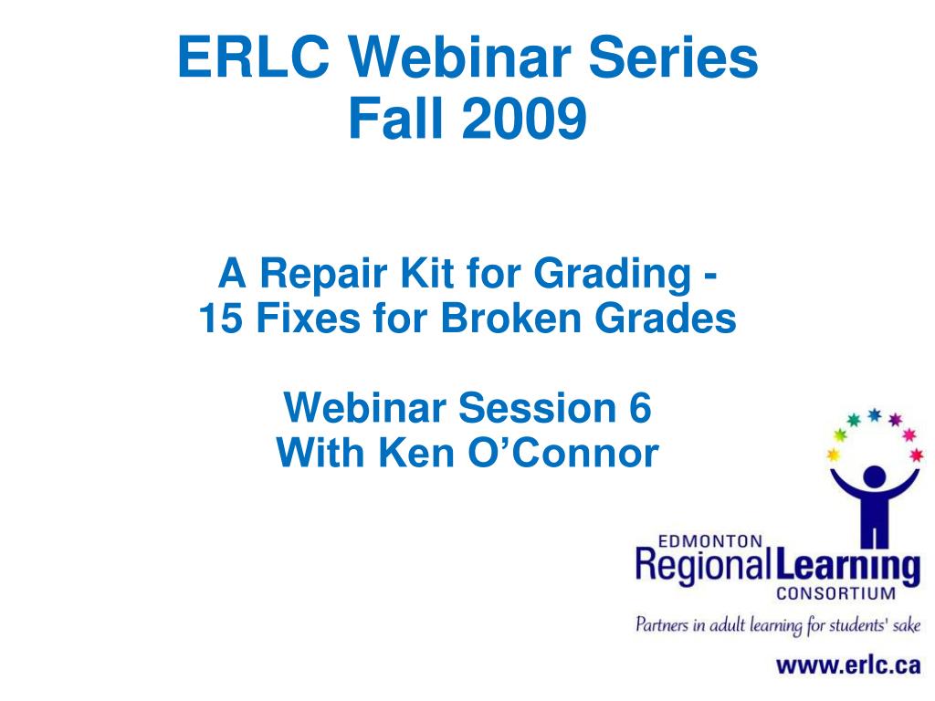 PPT - ERLC Webinar Series Fall 2009 PowerPoint Presentation, free ...