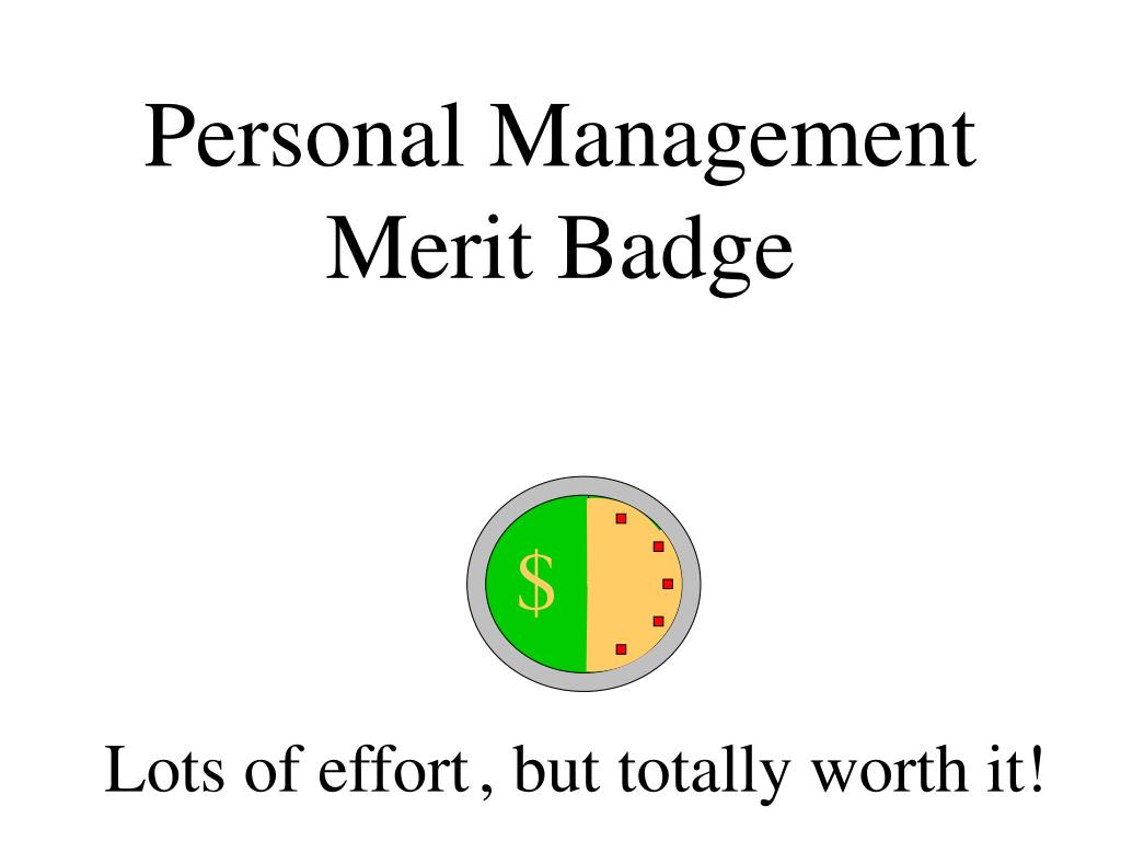 PPT - Personal Management Merit Badge PowerPoint Presentation, free ...
