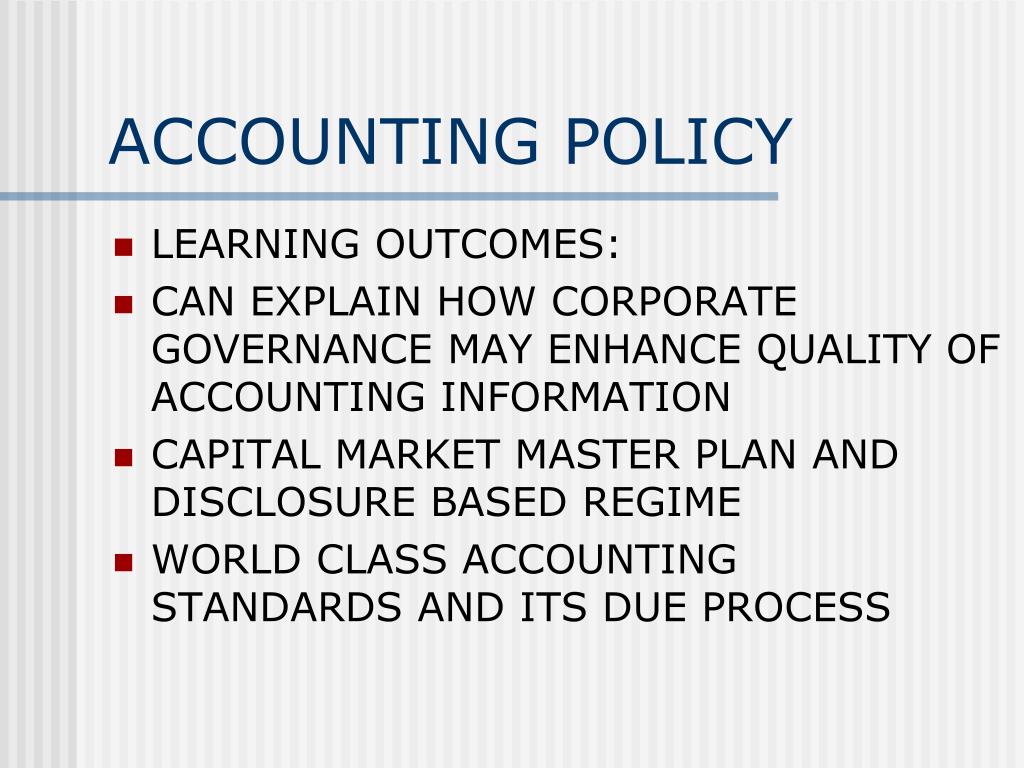 PPT - ACCOUNTING POLICY PowerPoint Presentation, free download - ID:7082958