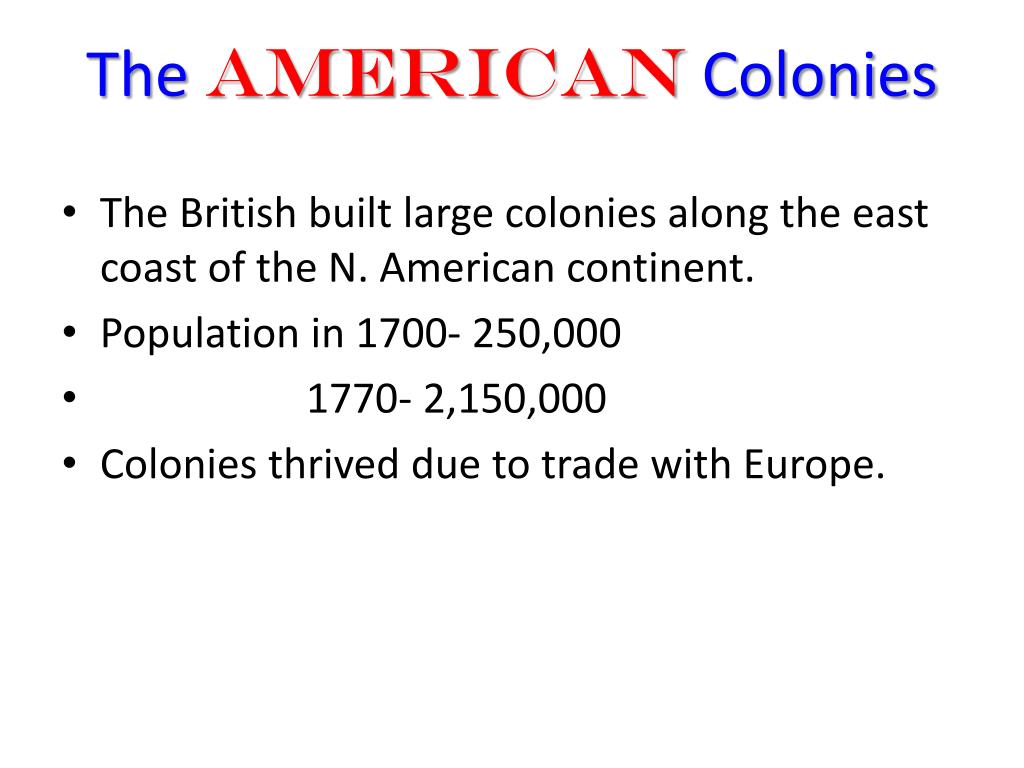 PPT - The American Colonies PowerPoint Presentation, free download - ID ...