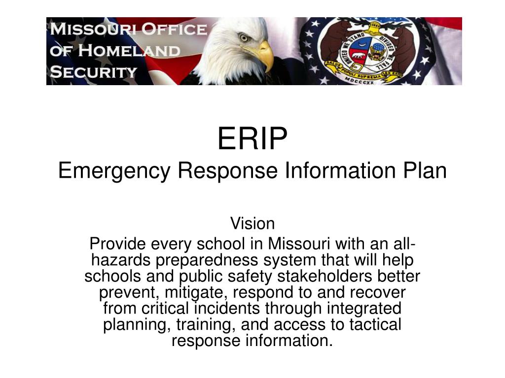 PPT - ERIP Emergency Response Information Plan PowerPoint Presentation ...
