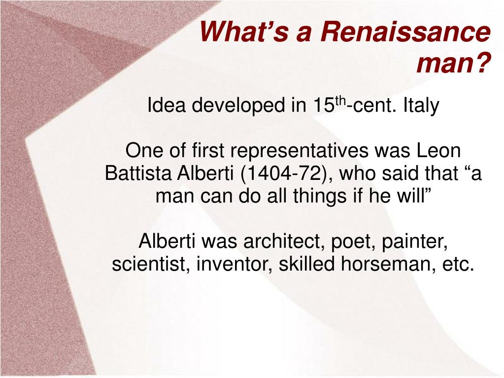PPT - What’s a Renaissance man? PowerPoint Presentation, free download ...