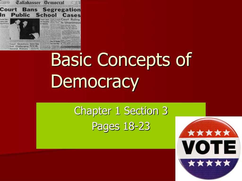 PPT - Basic Concepts of Democracy PowerPoint Presentation, free ...
