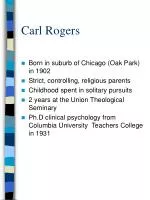PPT - Experiential Learning Theory (Carl Rogers) PowerPoint ...